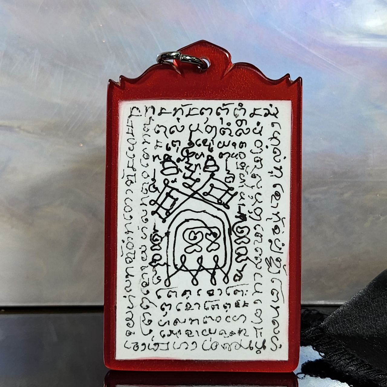 PHOR TIANG婆庭自身法照后面印卡隆特殊经文（全褐色亚克力防水壳） | JIN THAI FO PAI